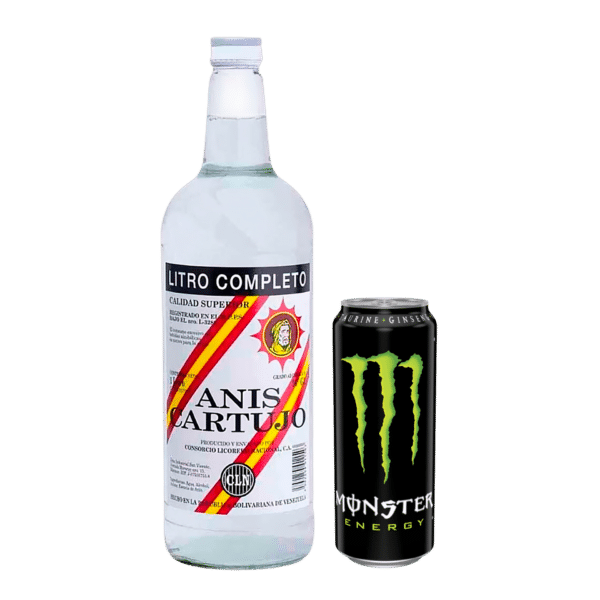 Combo Anis Cartujo de 1lts 30 Gls und + Bebida Energética Monster ...