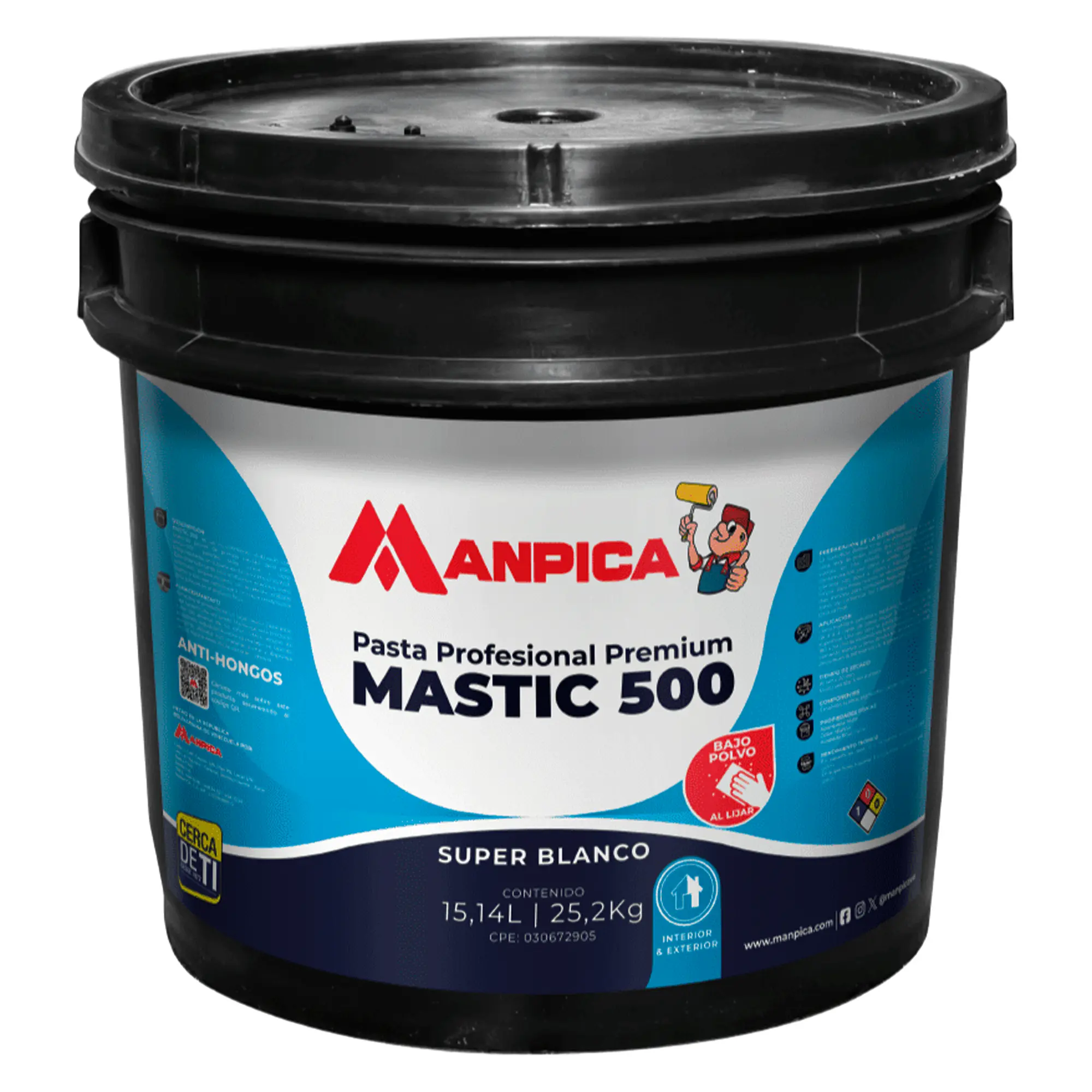 Mastique Pasta Profesional Tipo A Mastic 500 Manpica 4 Galones - 212global