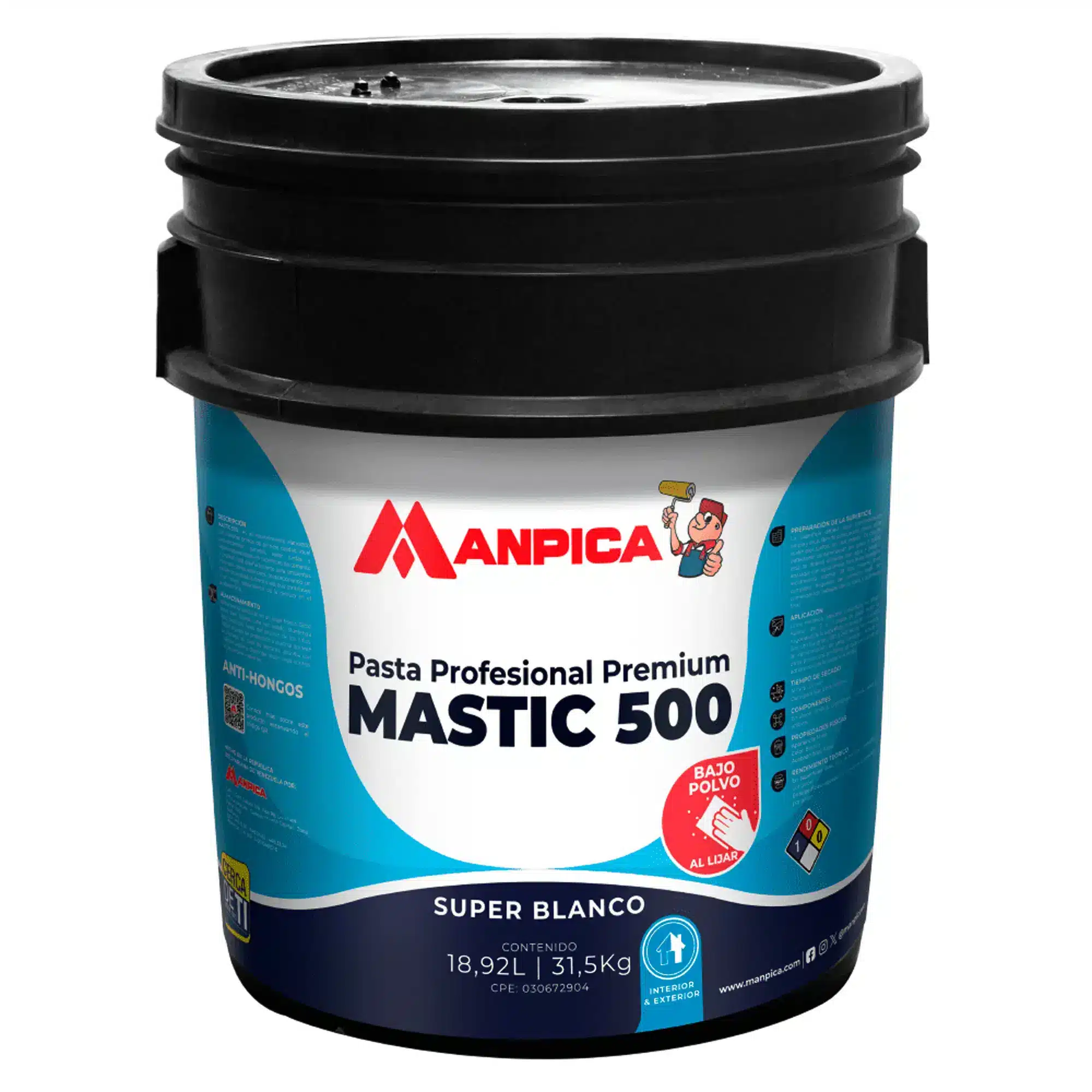 Mastique Pasta Profesional Tipo A Mastic 500 Manpica 5 Galones - 212global